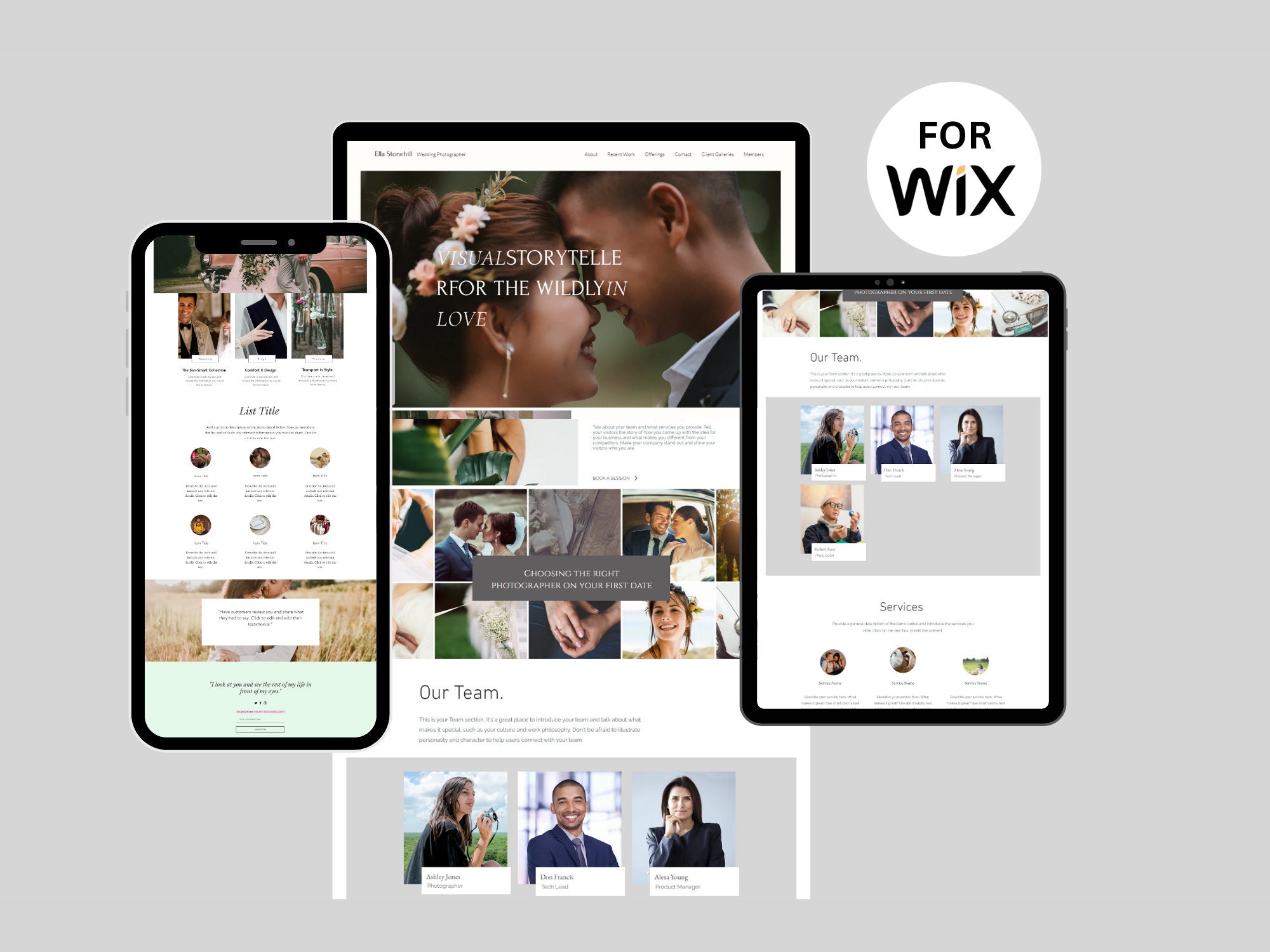 Elegant Wix Website Theme Template, Premium Web Design, Luxury Business ...