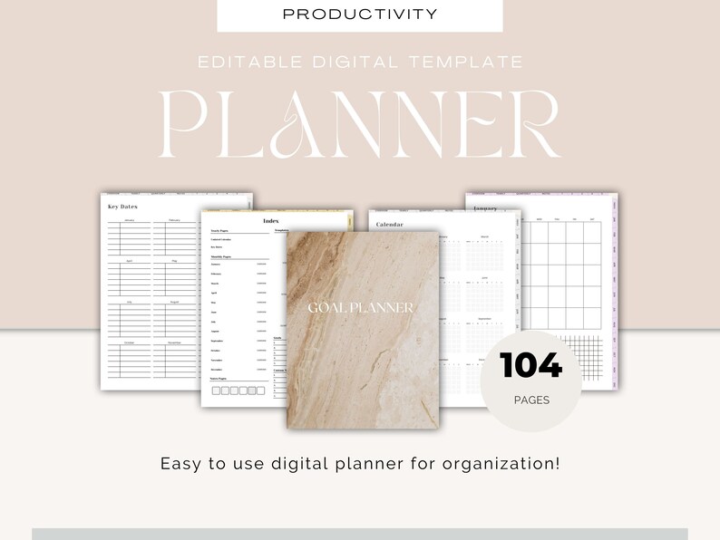 Digital Goal Planner, Interactive Planner for Goal Setting ...