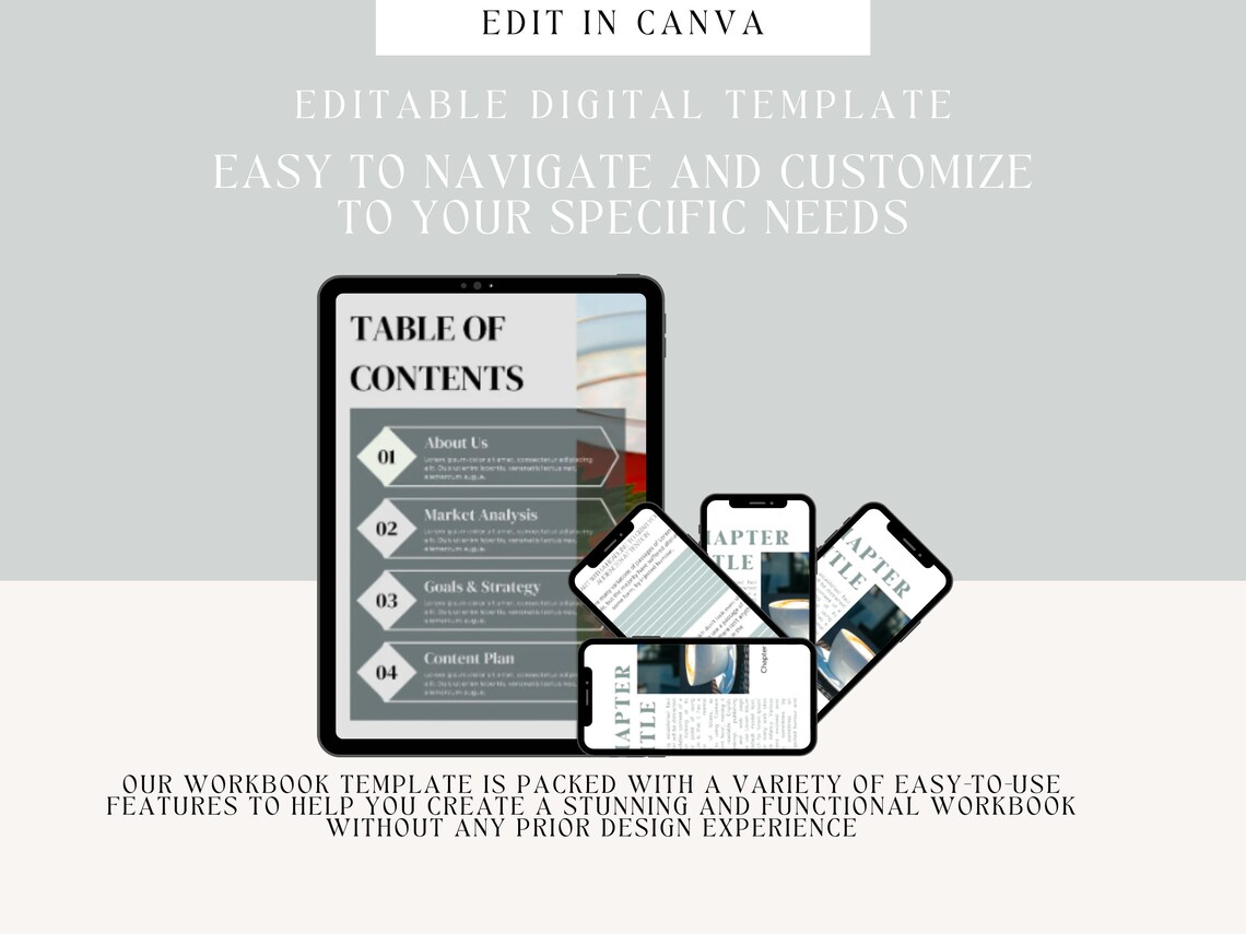 Minimalist Canva Workbook Template, Editable Design, Ebook Layout ...
