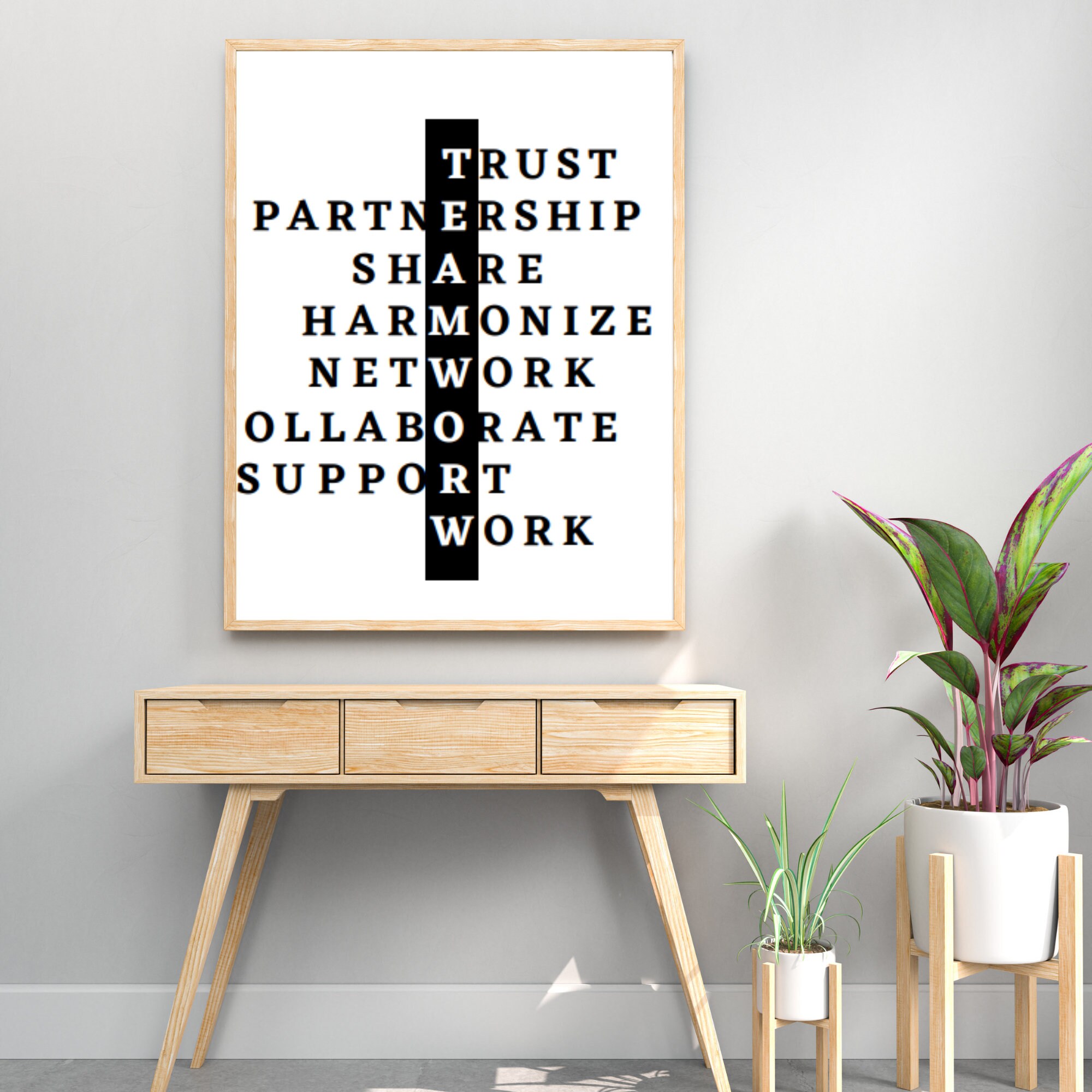 Motivational Digital Wall Arts, Inspirational Print , Hard Work Quote ...