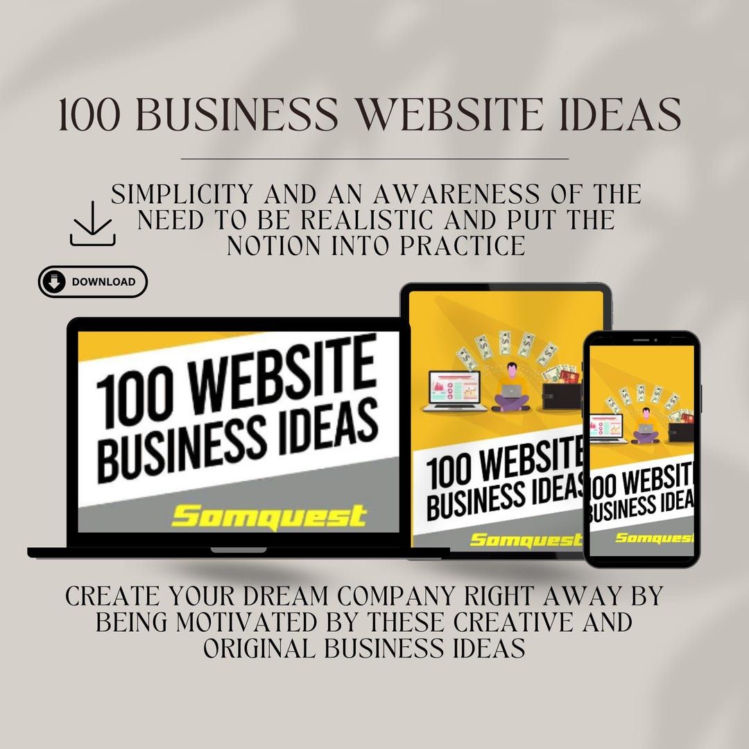 100 Business Website Ideas | INSTANT DOWNLOAD | Web Hosting Company ...