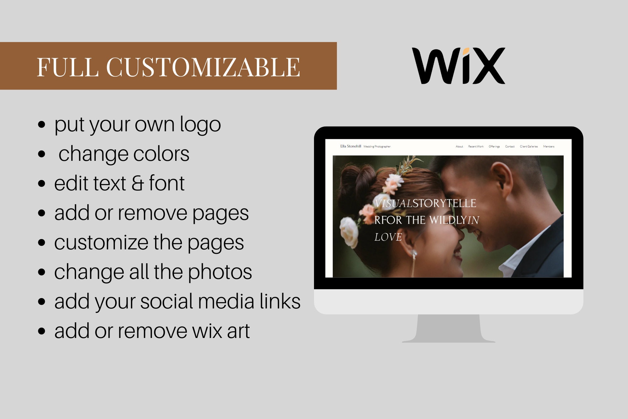 Elegant Wix Website Theme Template, Premium Web Design, Luxury Business ...