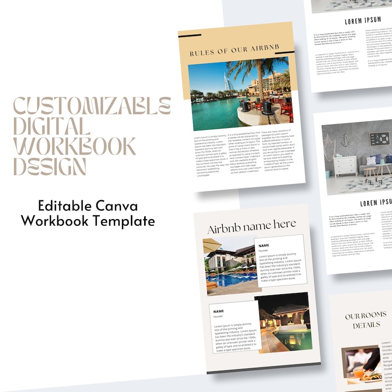 Editable Canva Workbook Template, Customizable Digital Workbook Design ...