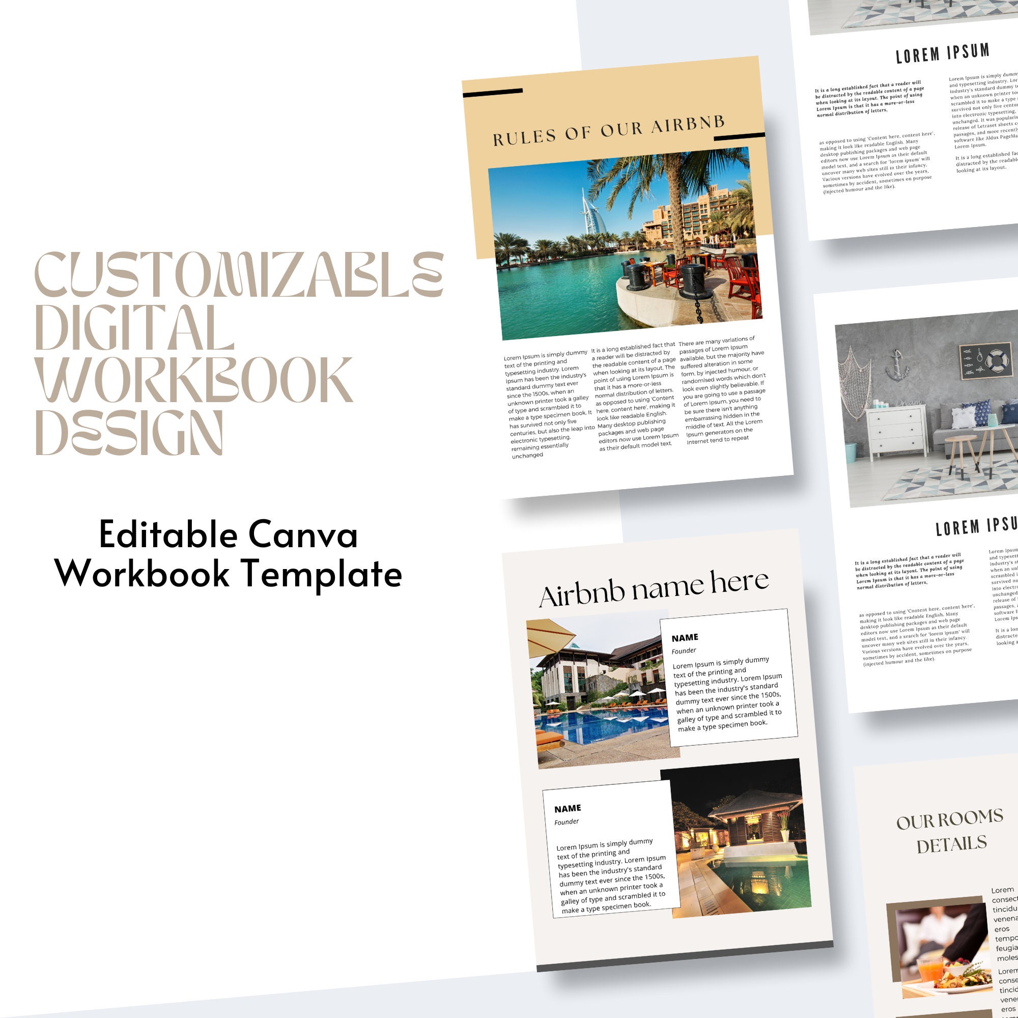 Editable Canva Workbook Template, Customizable Digital Workbook Design ...