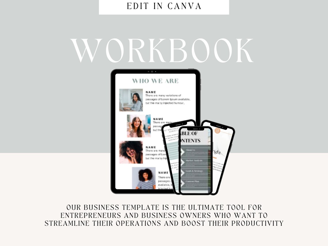 Minimalist Canva Workbook Template, Editable Design, Ebook Layout ...