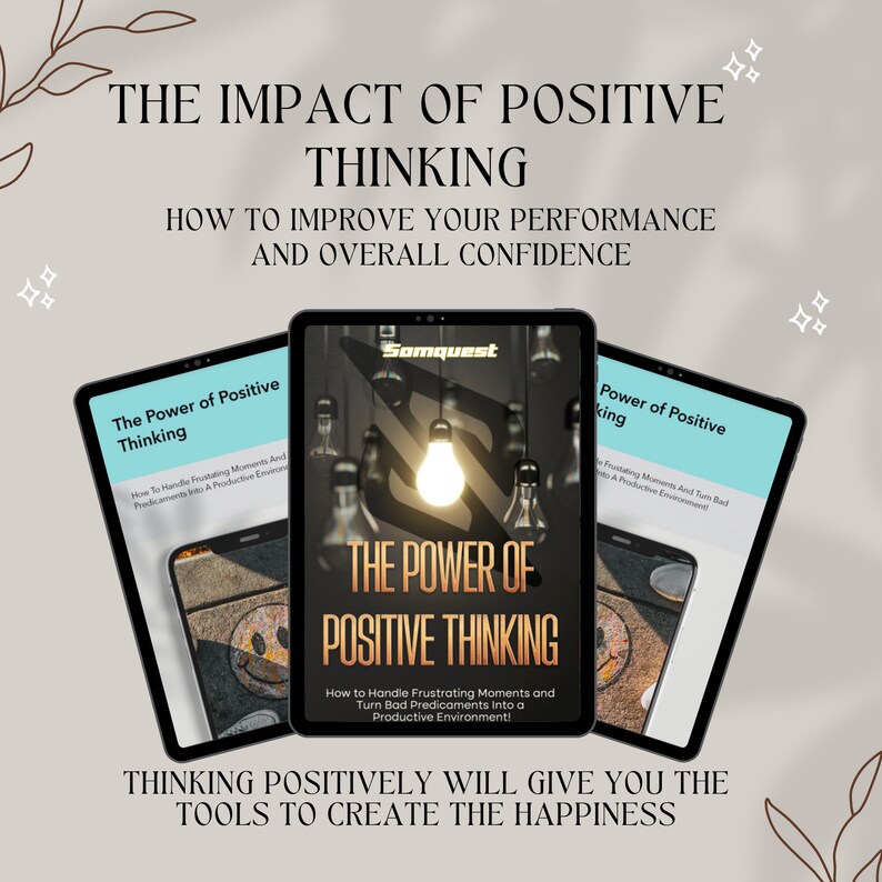 Positive Thinking at Work INSTANT DOWNLOAD Motivational Book Techniques ...