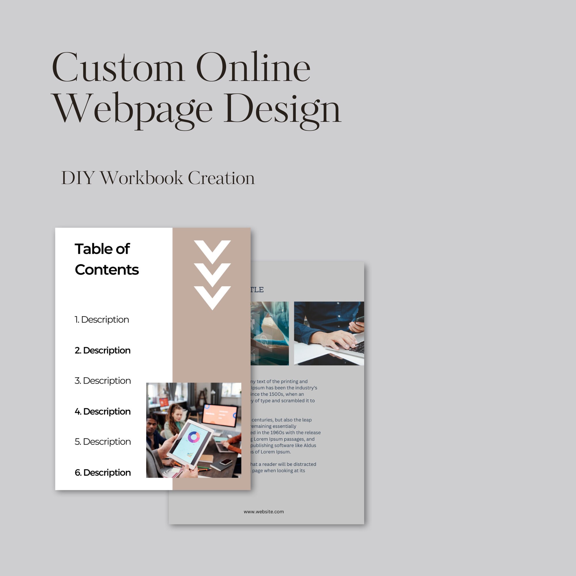 Personalized Workbook Canva Template, Custom Online Webpage Design ...