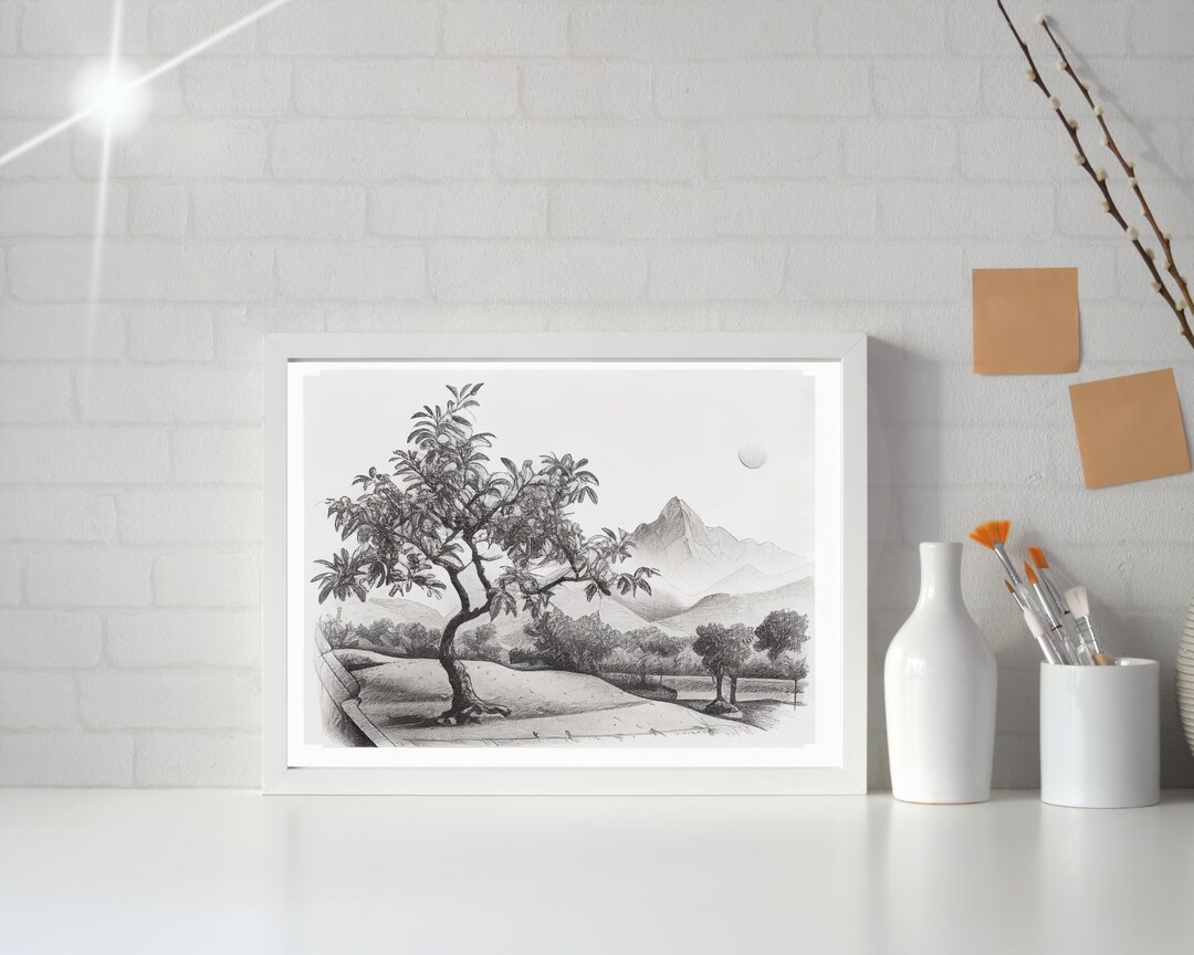 Mango Tree Sketch - Etsy