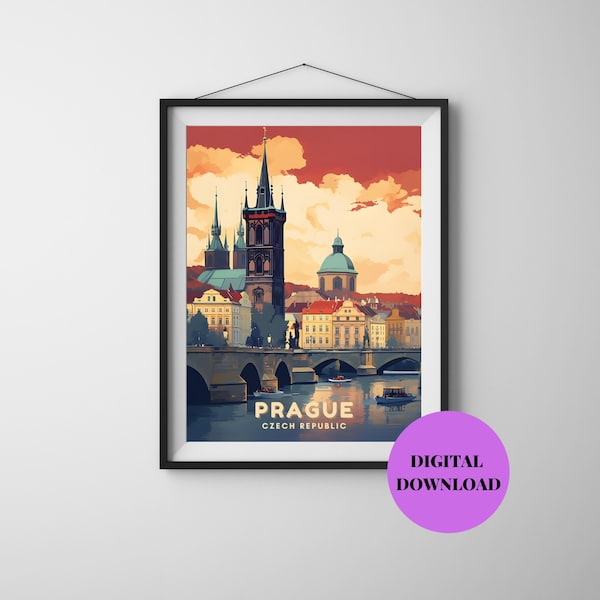Prague Poster - Etsy
