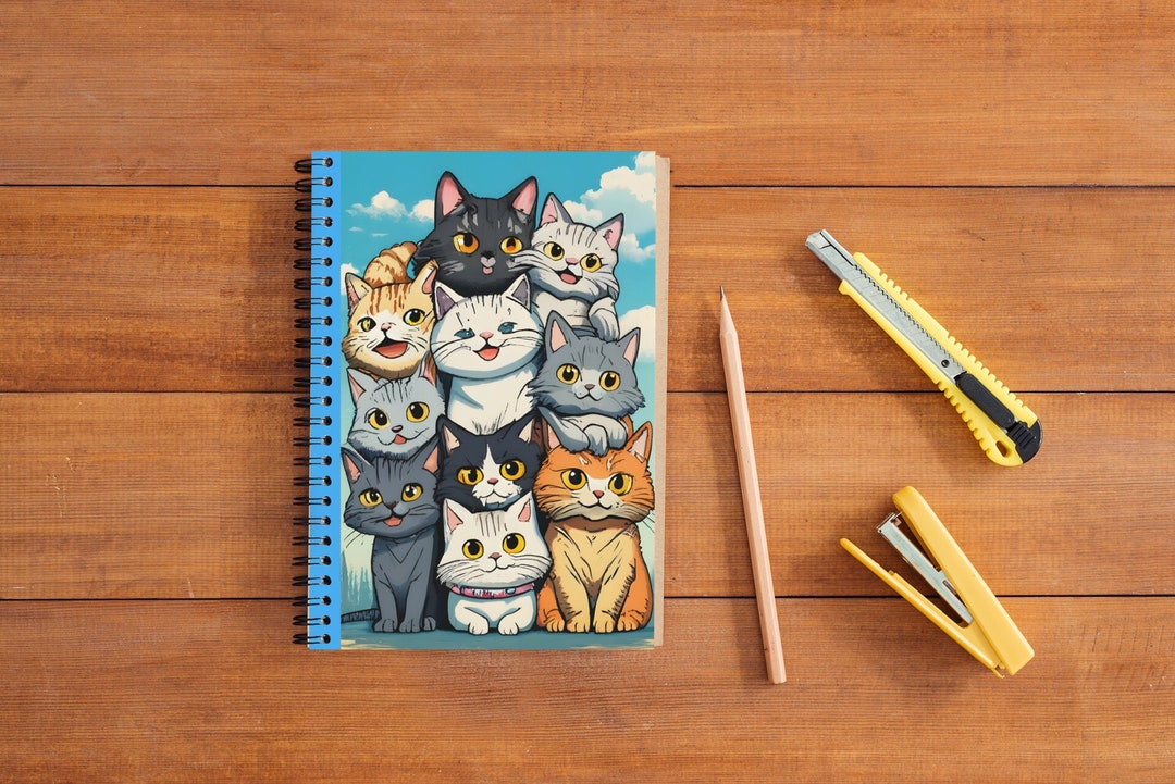 Cat Lovers Spiral Notebook, Ruled Line, Gift for Her, Pet Lovers ...