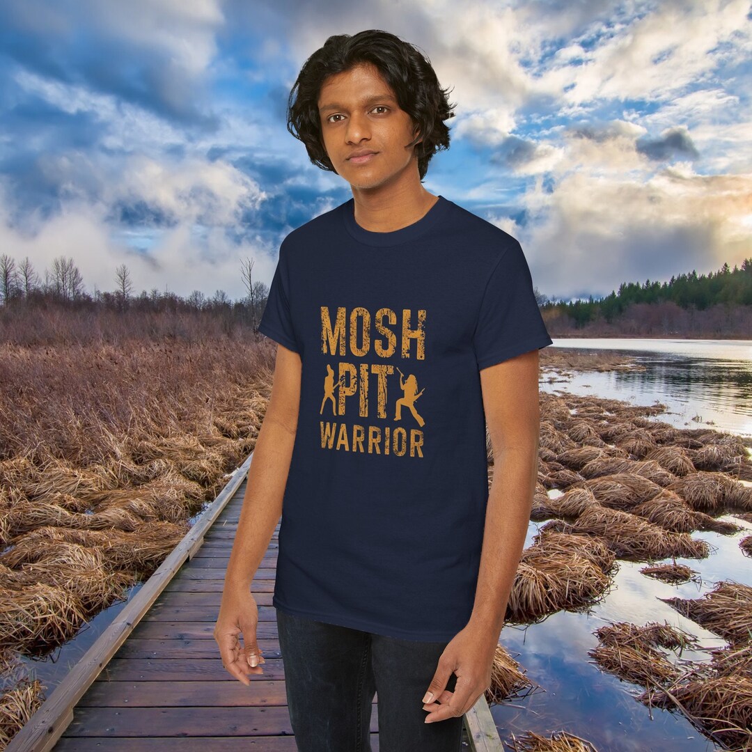 Mosh Pit Warrior Graphic Tee: Hardcore Metalhead Clothing - Etsy