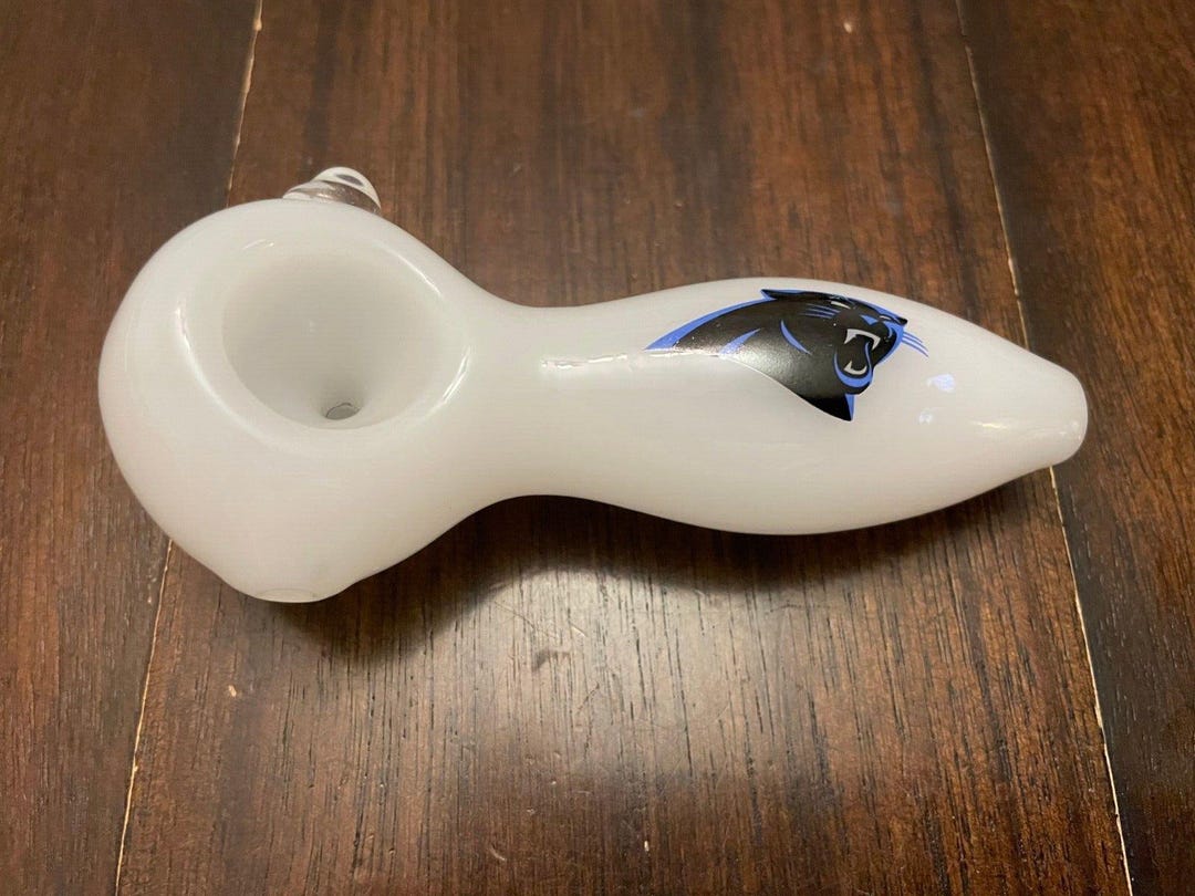 4 Premium Glass Pipe White Carolina Car Panthers - Etsy