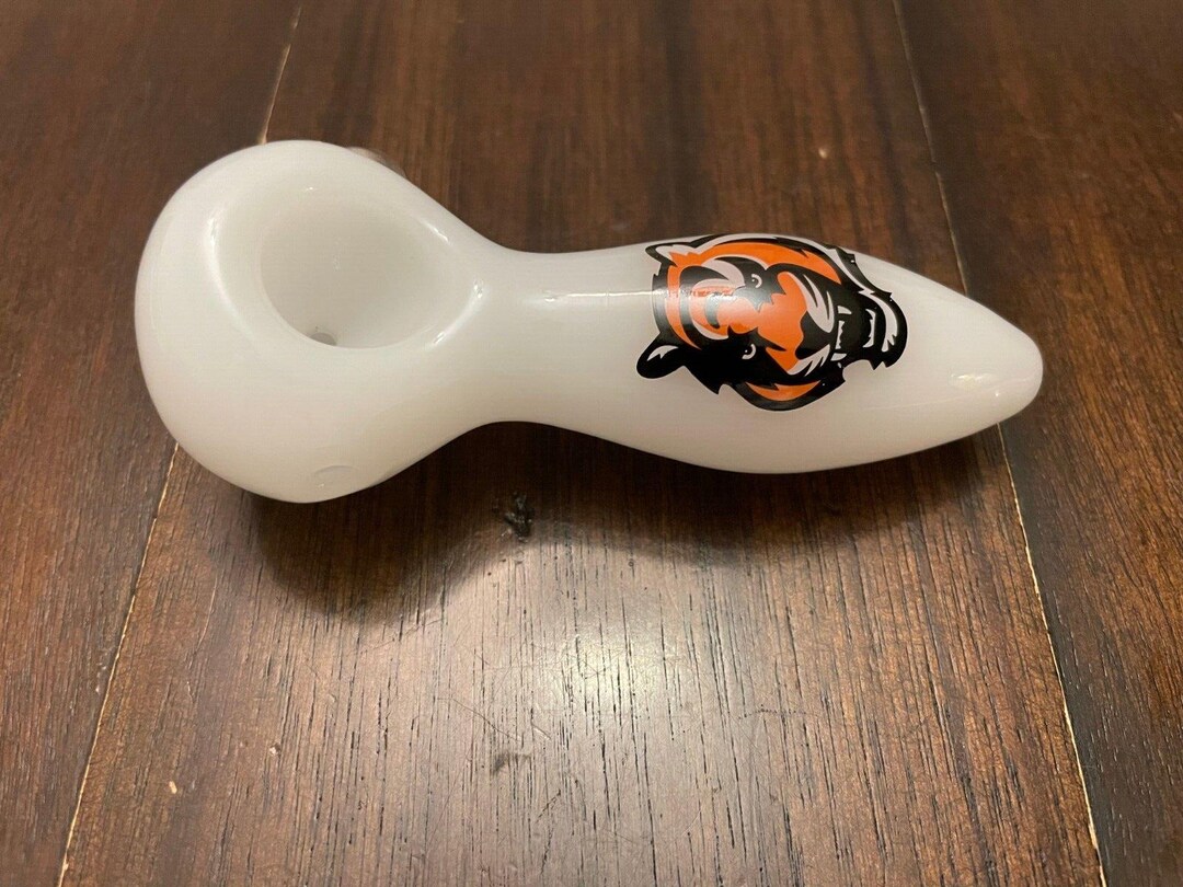 4 Premium Glass Pipe White Cincinnati Cincy Bengals - Etsy