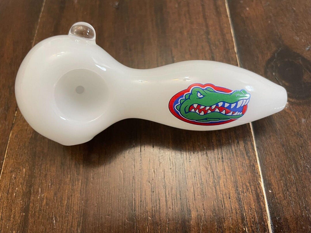 4 Premium Glass Pipe White Football Florida Gators - Etsy