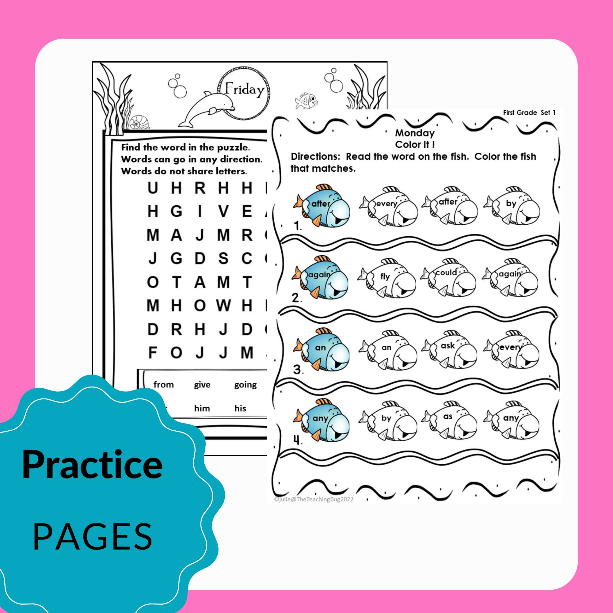 First Grade Sight Words Learning Packet Workbook 4 Weeks of Learning ...