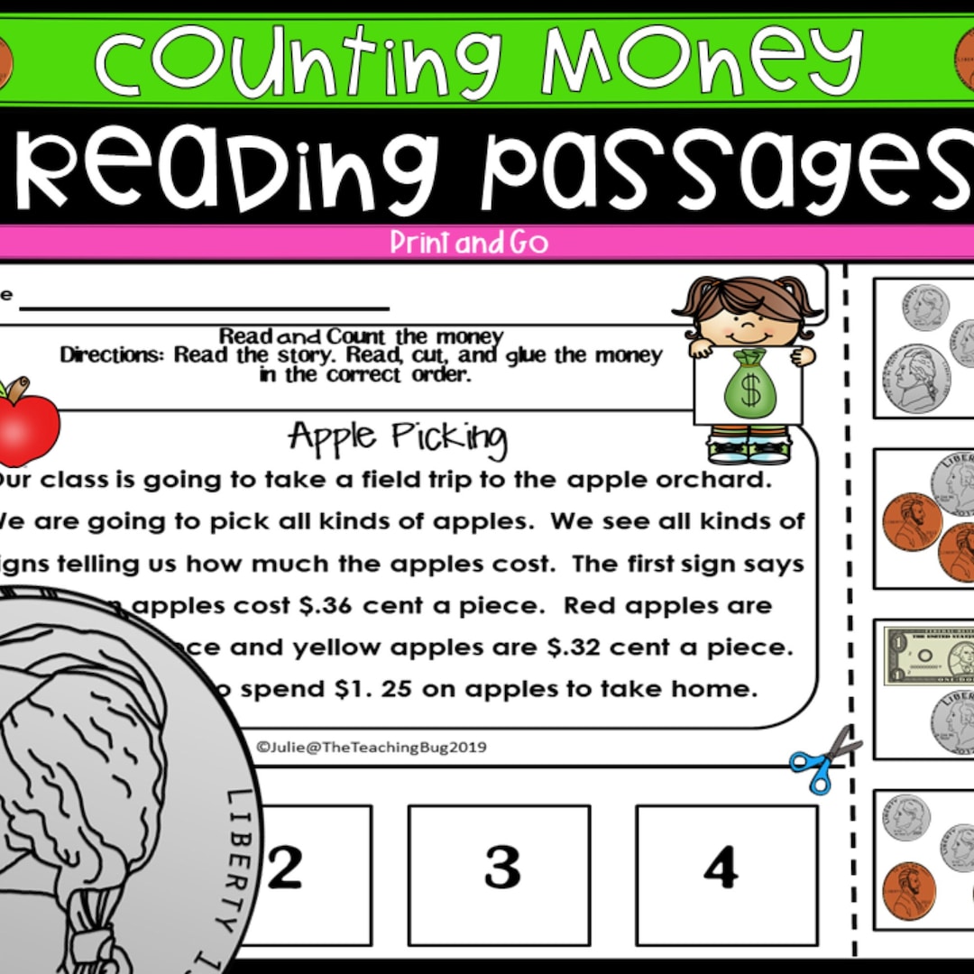 Counting Money -reading Passages-reading Comprehension-sequencing ...