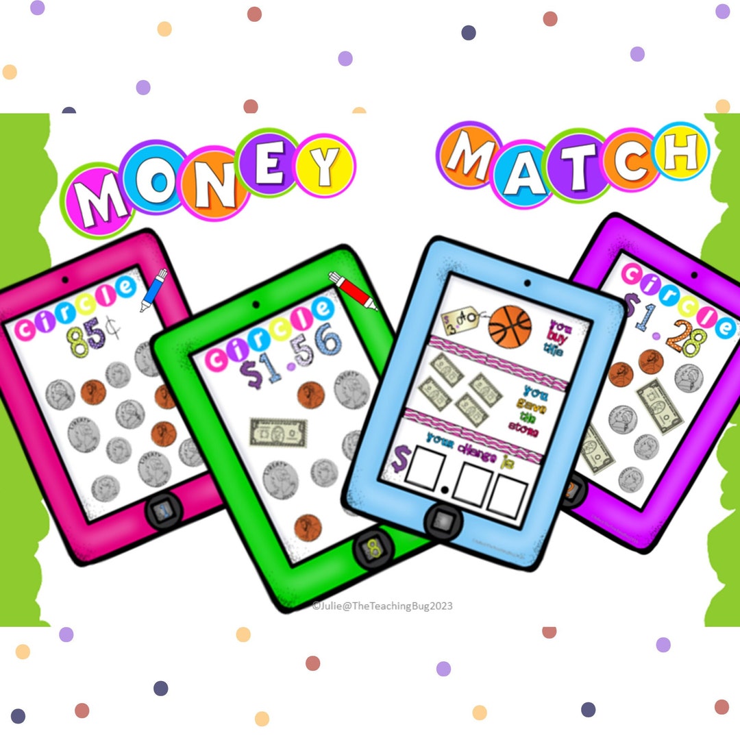 Counting Money Practice Activity at Home Kindergarten First Grade iPad ...