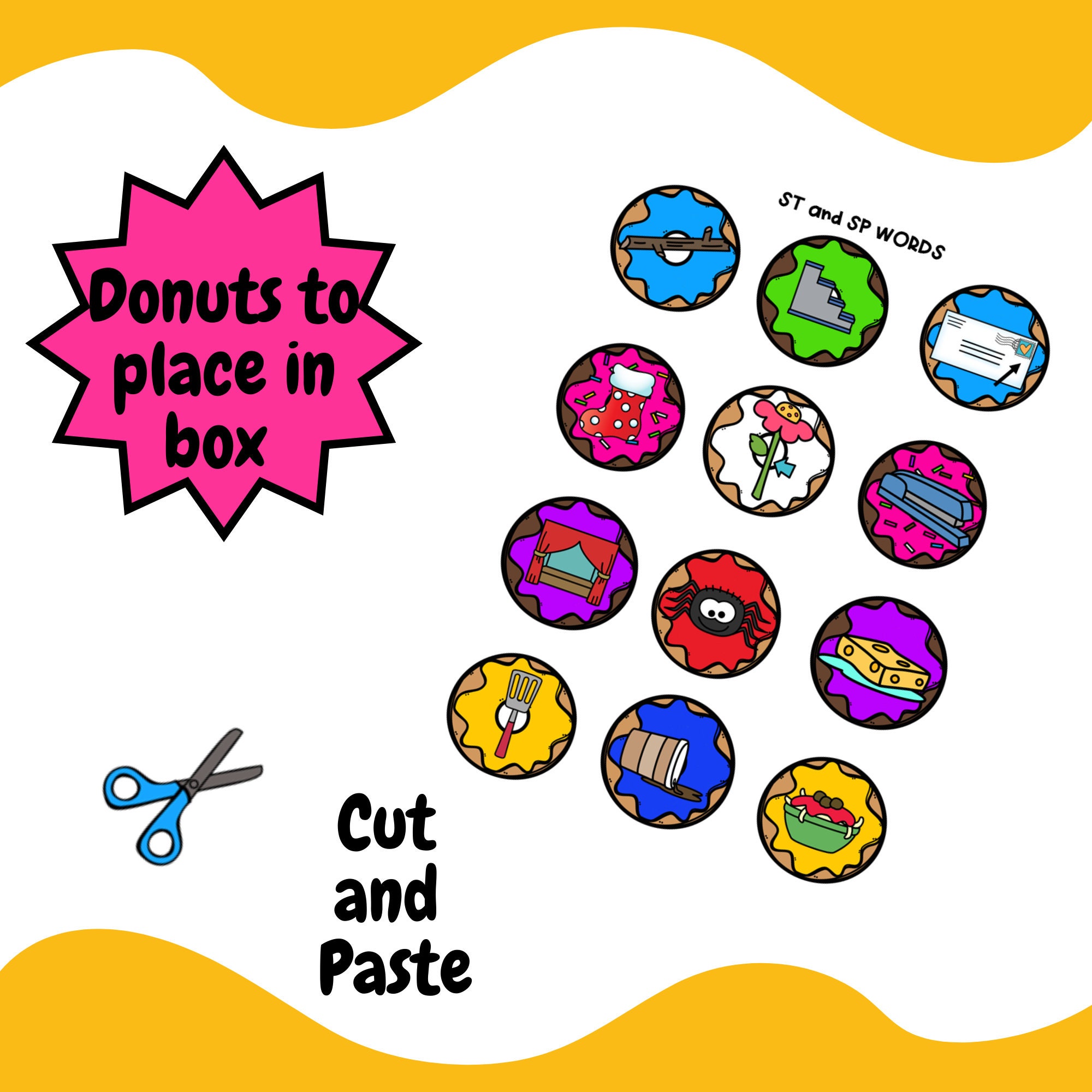 Donut Themed Phonics Blends Sorting Activity Classroom Homeschool ...