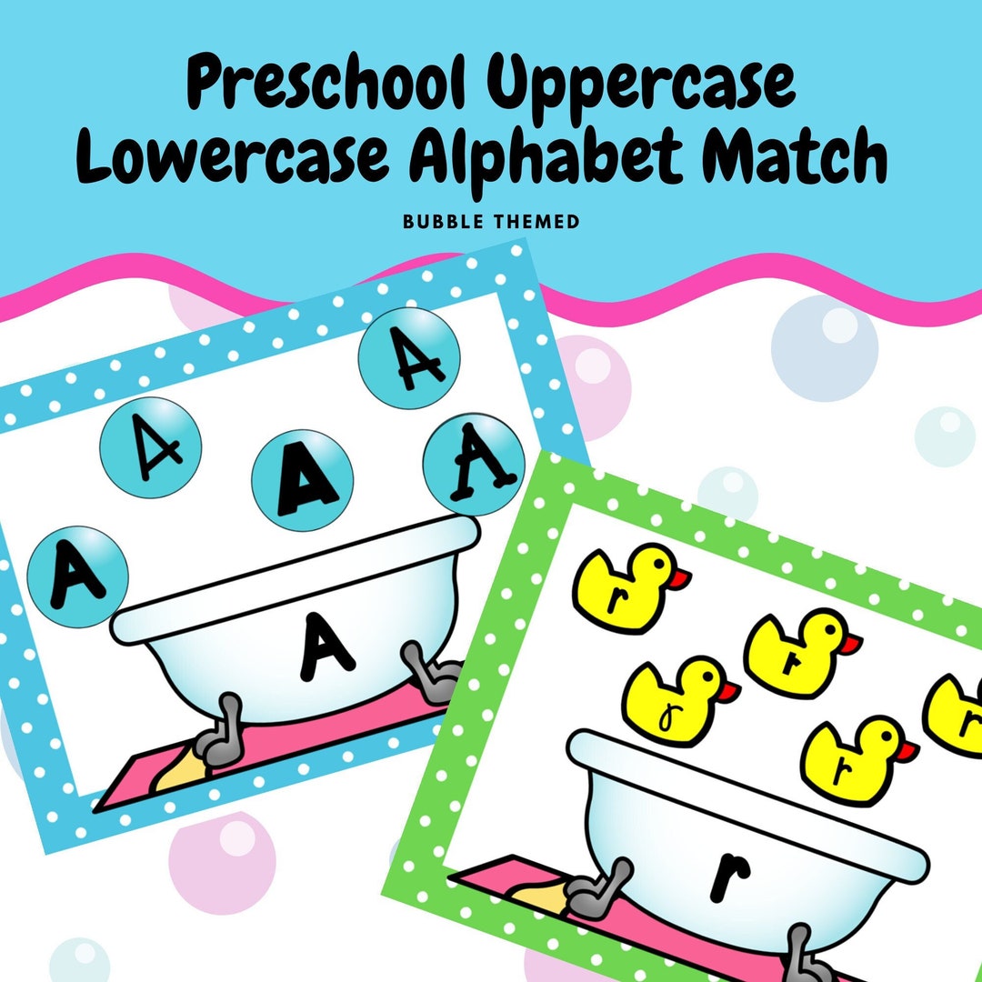 BUBBLE BATH Themed Uppercase Lowercase Alphabet Mats-preschool-toddler ...