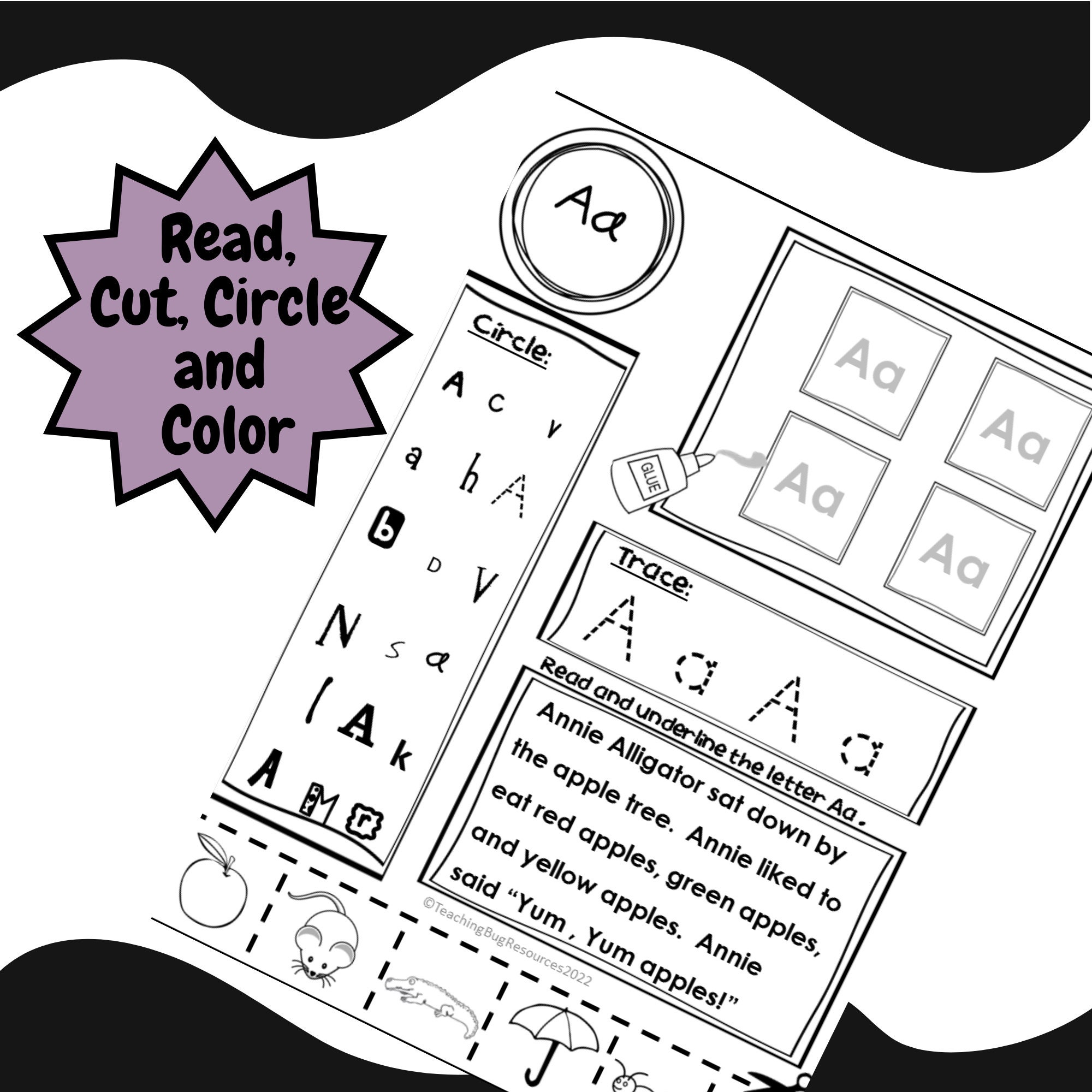 Pre-k Kindergarten Classroom Homeschool Alphabet Printable Workbook ...