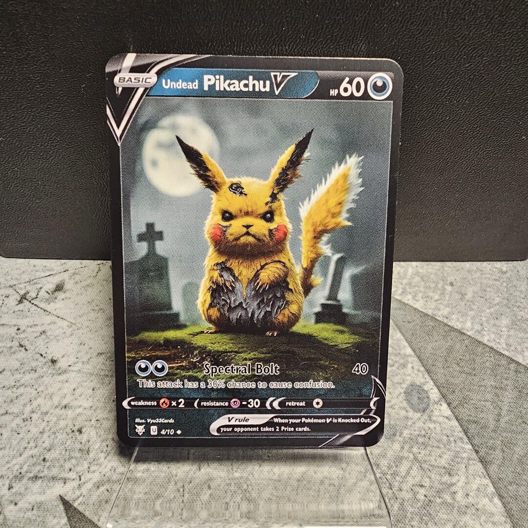 Pikachu Custom Horror Pokémon Fan-art Card - Etsy Australia