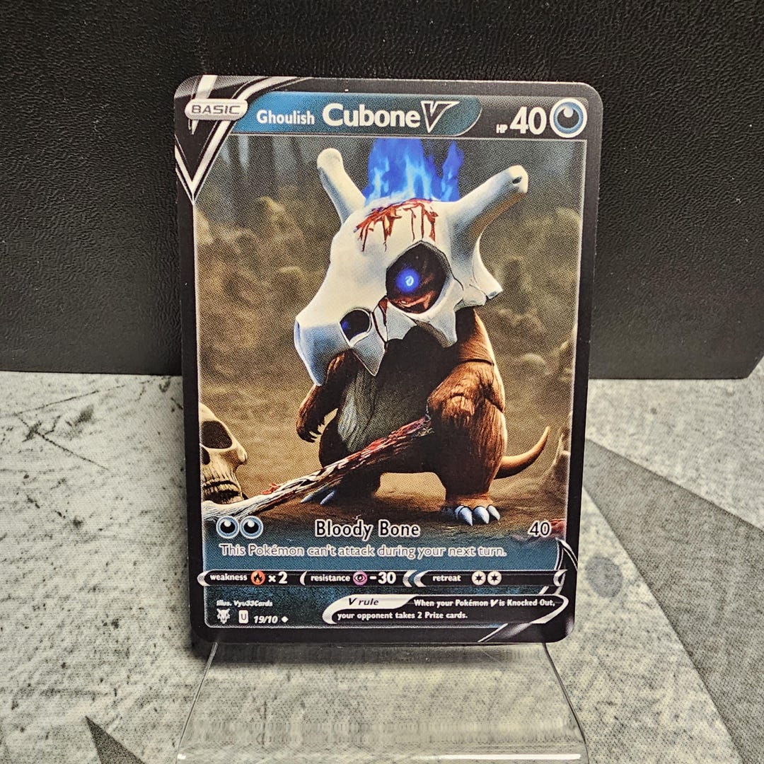 Cubone Custom Horror Pokémon Fan-art Card - Etsy