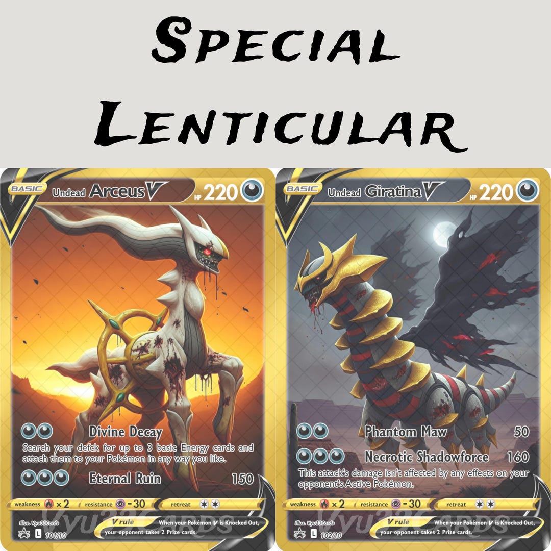 Arceus/giratina Lenticular Custom Horror Pokémon Fan-art Card - Etsy UK