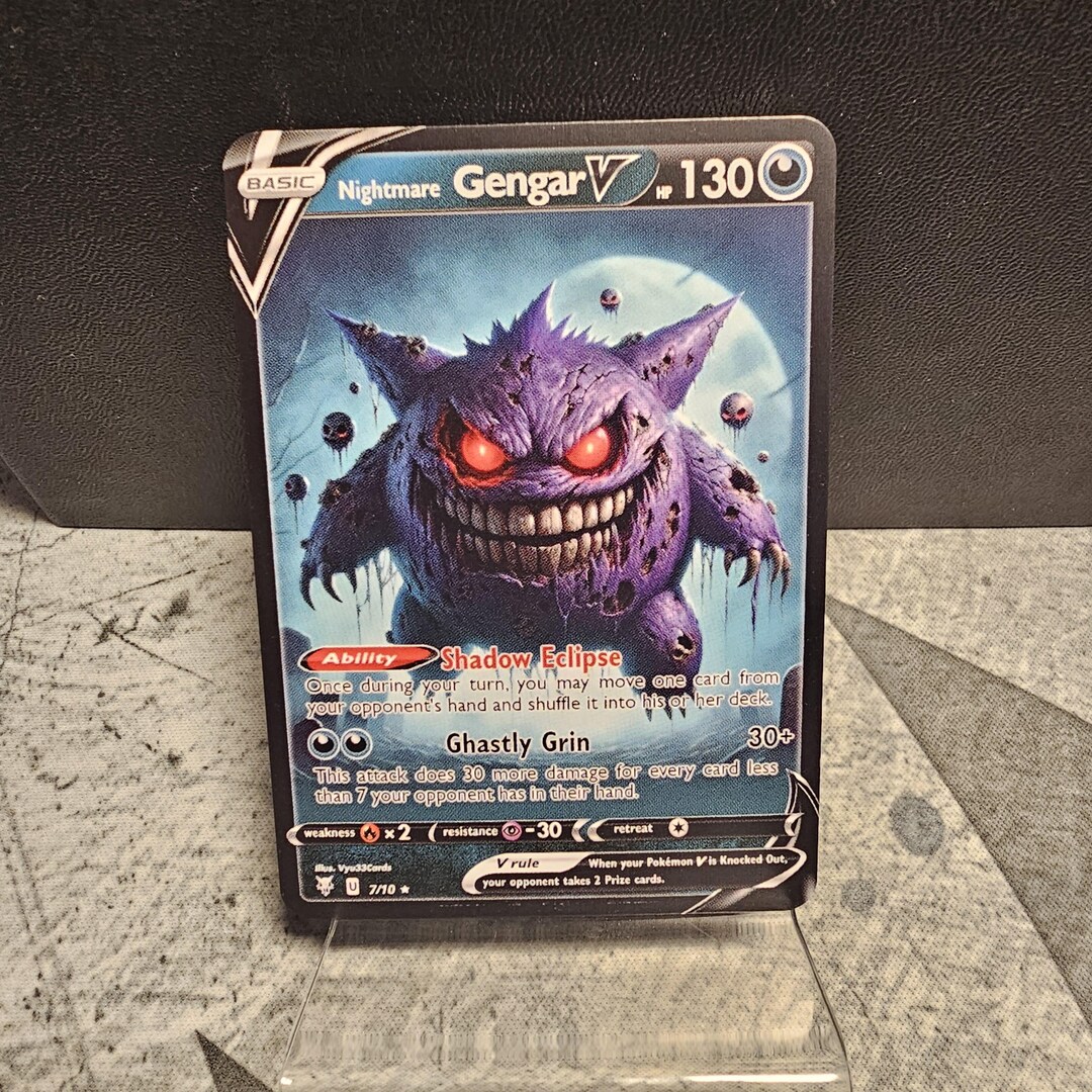 Gengar Custom Horror Pokémon Fan-art Card - Etsy Australia