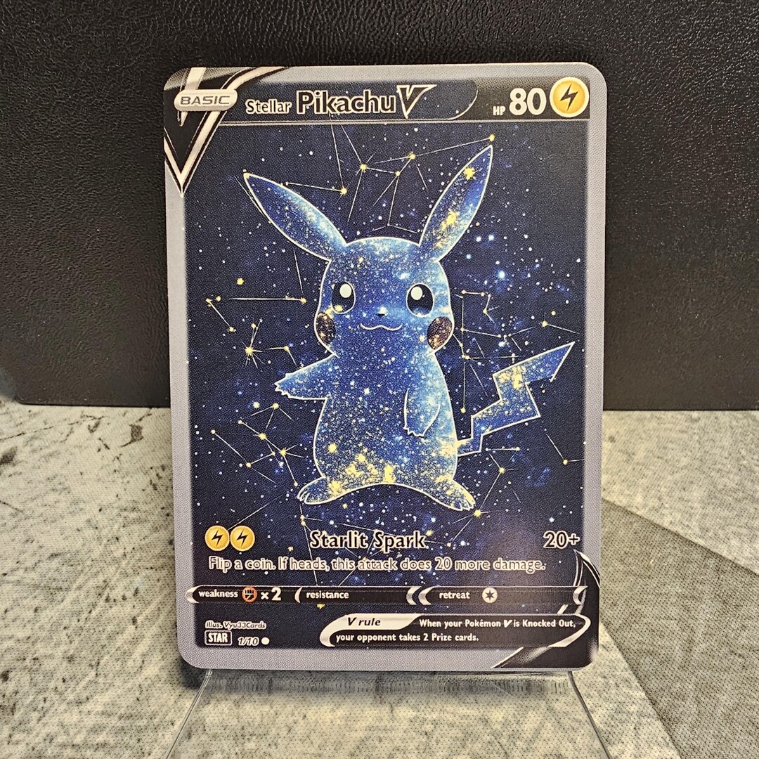 Pikachu Custom Constellation Pokémon Fan-art Card - Etsy