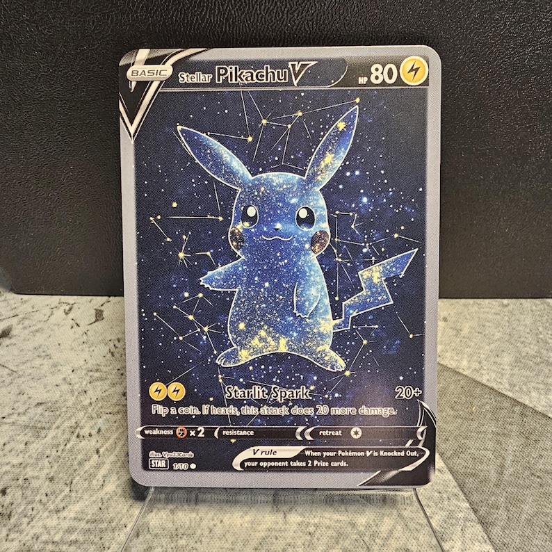 Pikachu Custom Constellation Pokémon Fan-art Card - Etsy