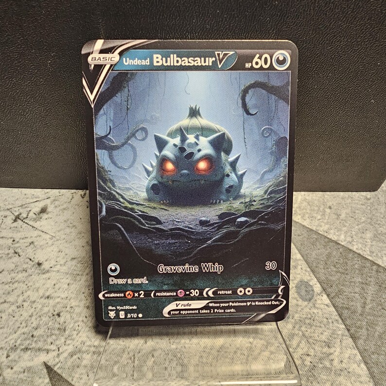Bulbasaur Custom Horror Pokémon Fan-art Card - Etsy