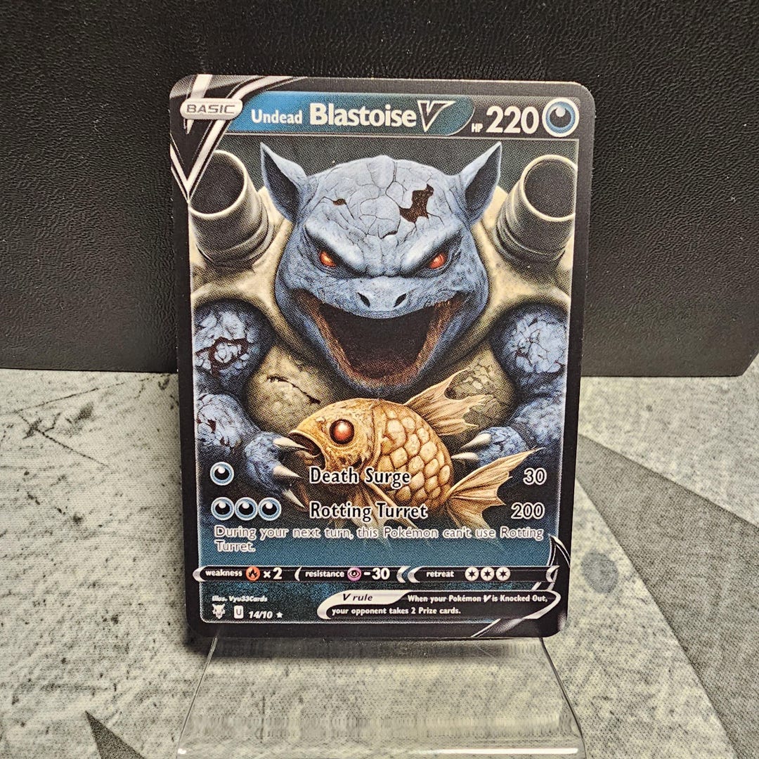 Blastoise Custom Horror Pokémon Fan-art Card - Etsy