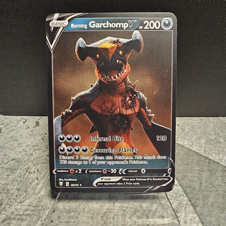 Garchomp Custom Horror Pokémon Fan-art Card - Etsy