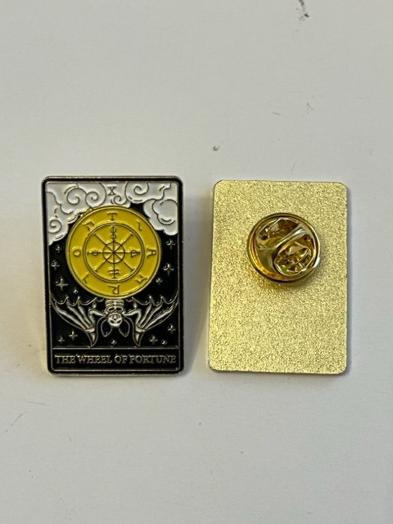 Tarot Enamel Pin - the Wheel of Fortune - Etsy