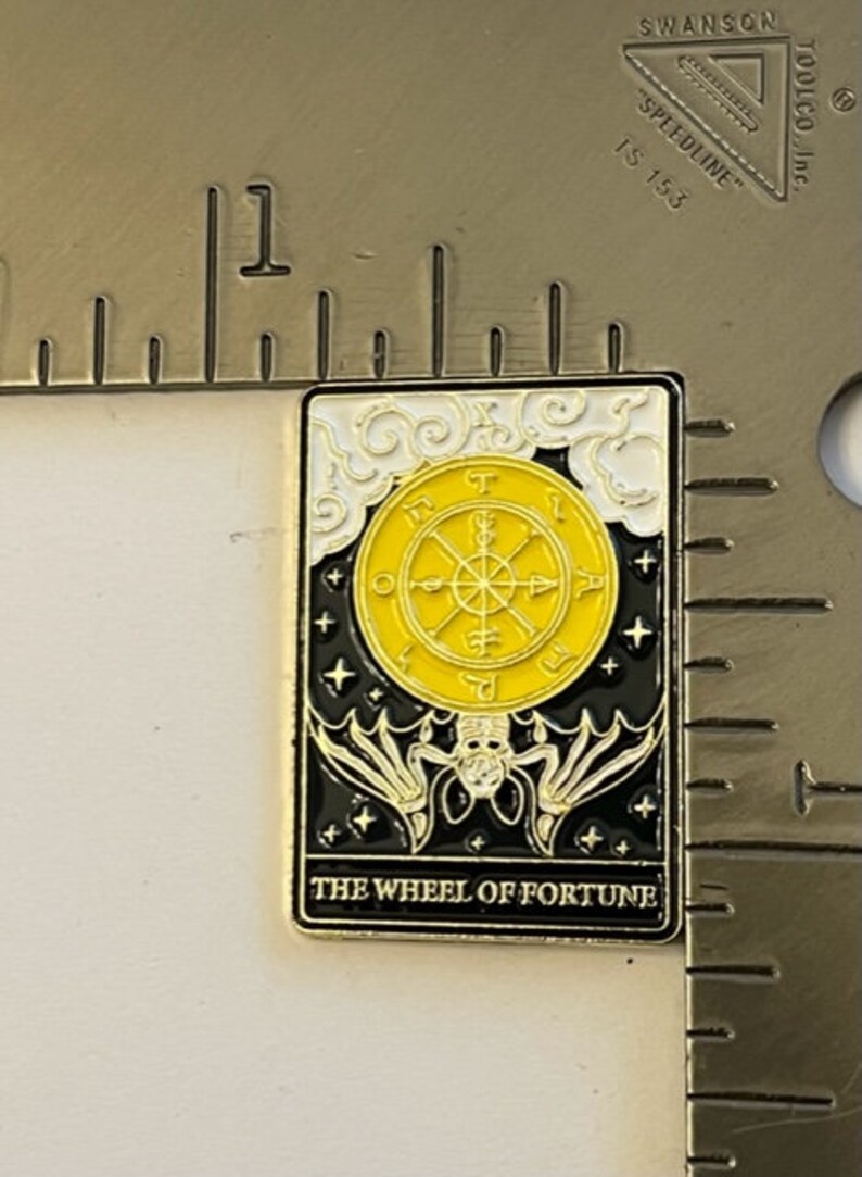 Tarot Enamel Pin - the Wheel of Fortune - Etsy