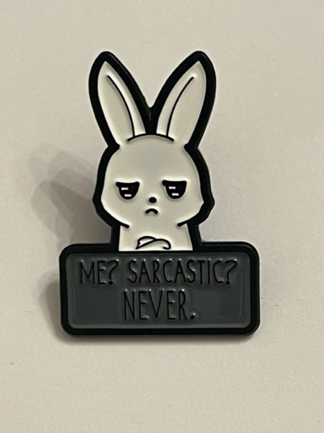 Sarcastic Rabbit Enamel Pin - Etsy Australia