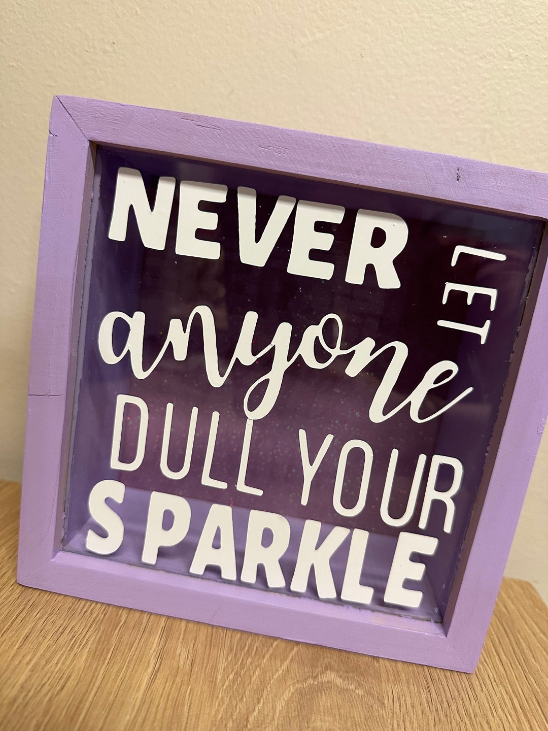 Never Let Anyone Dull Your Sparkle Shadow Box - Etsy