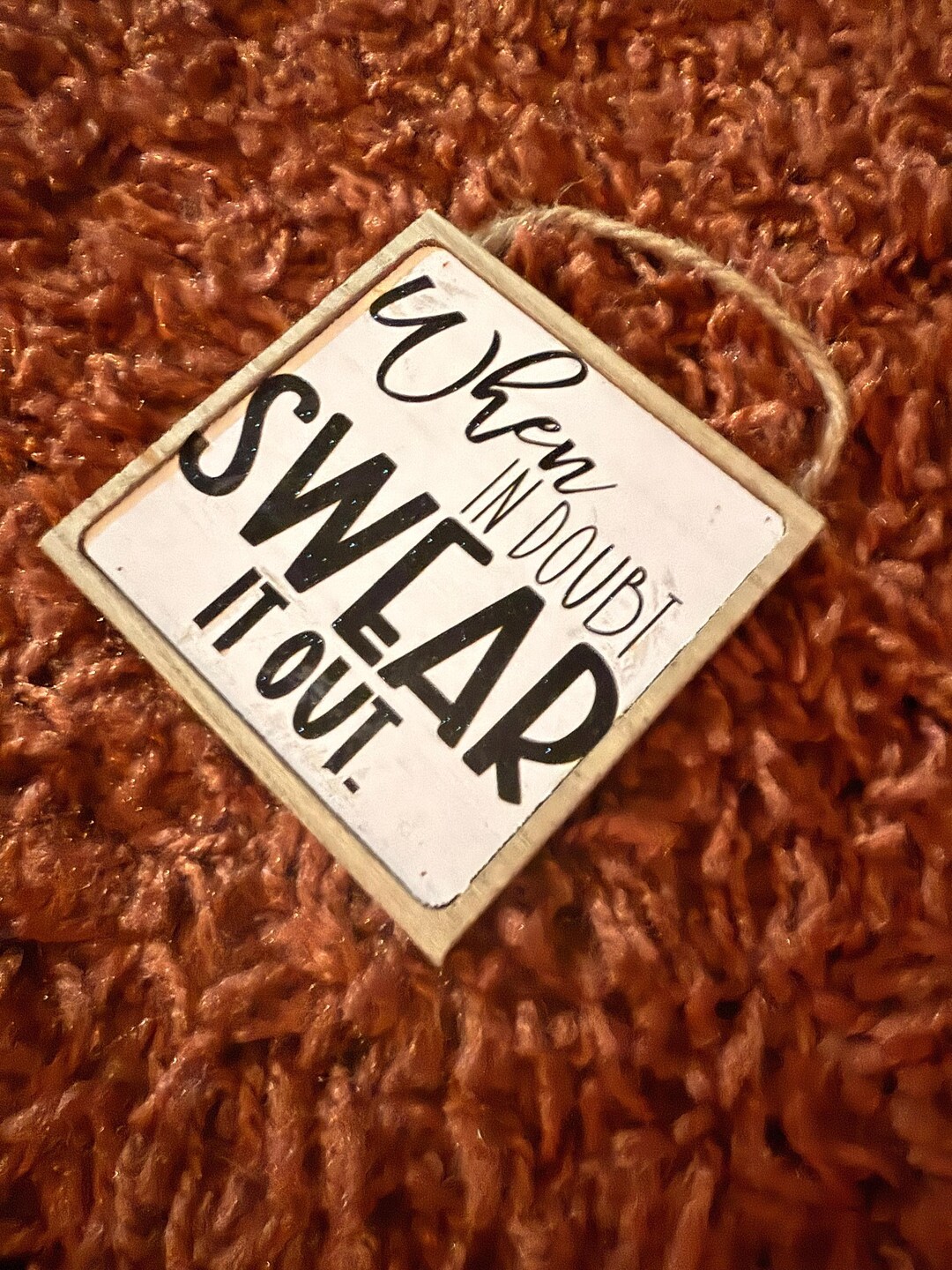 Cute Wooden Sign "when in Doubt Swear It Out" - Add Whimsical Charm to ...