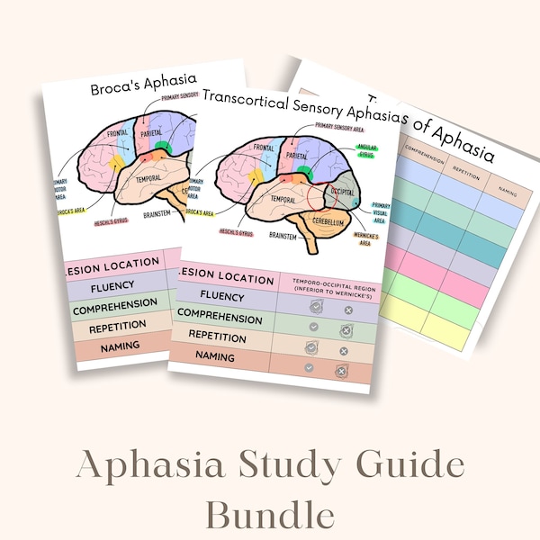 Aphasia Worksheet - Etsy