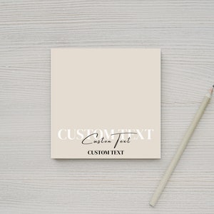 Personalized Post-it Notes, Custom Text Notepad, Customizable Logo Book ...