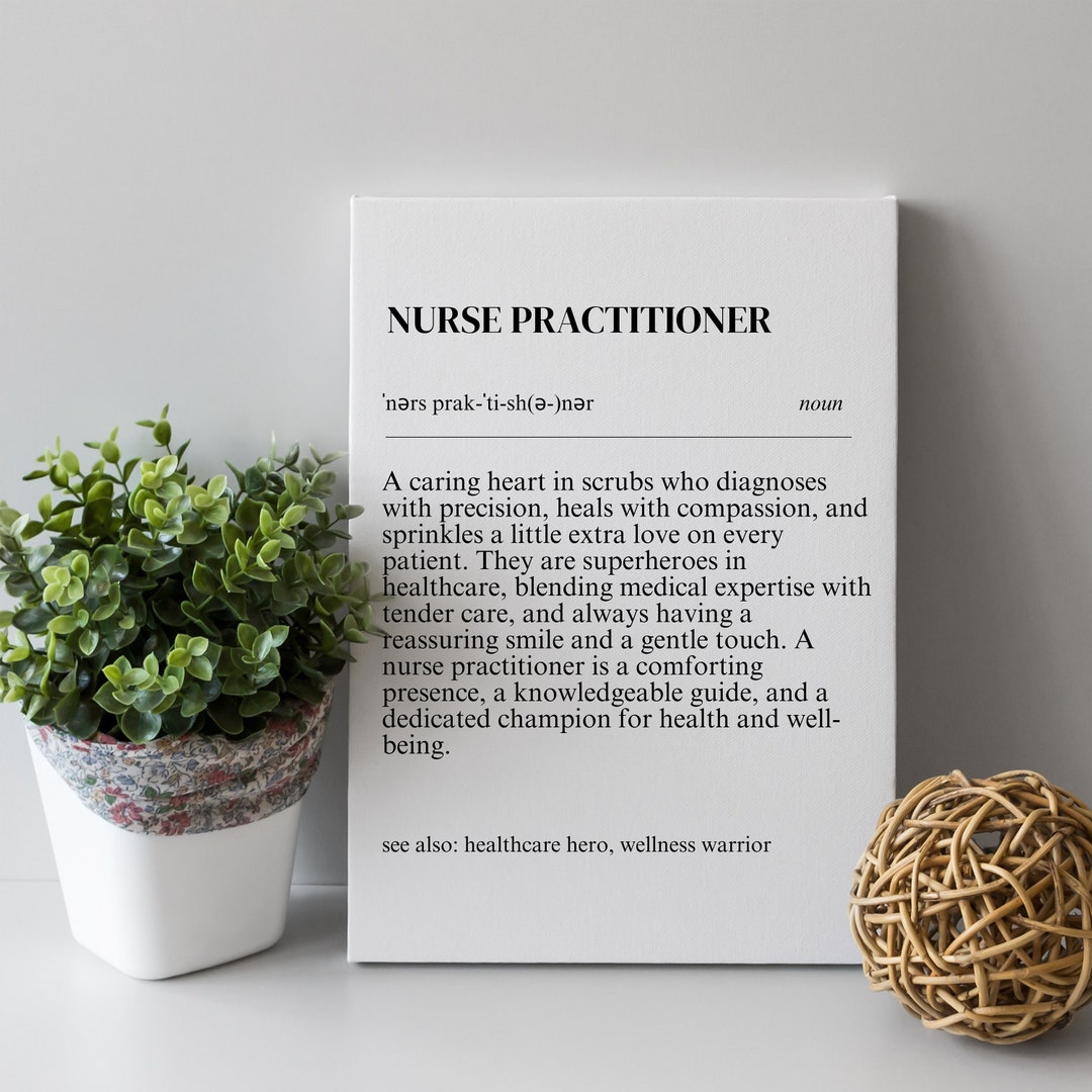 Nurse Practitioner Canvas, Gifts for Nurse Practitioners, Nurse ...