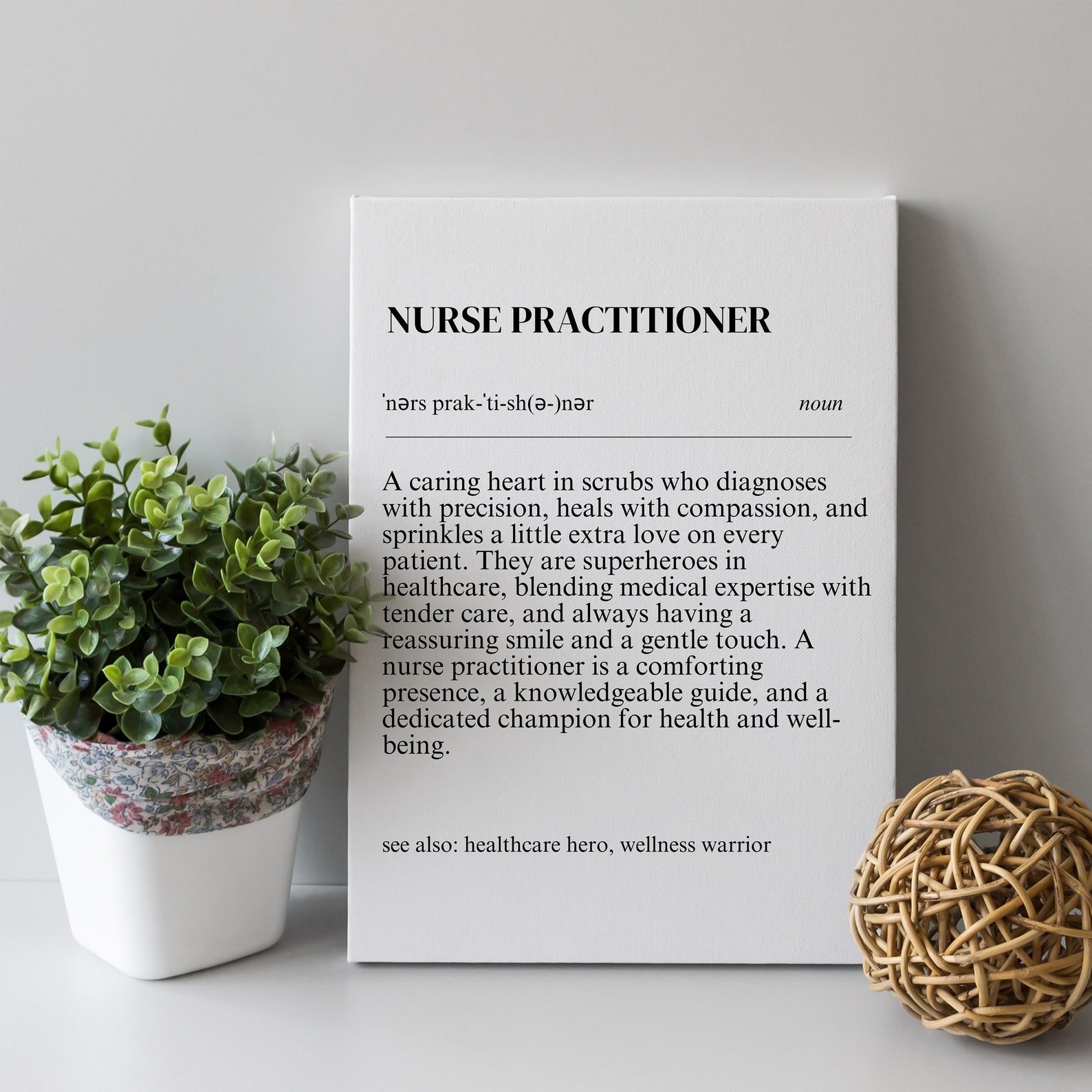 Nurse Practitioner Canvas, Gifts for Nurse Practitioners, Nurse ...