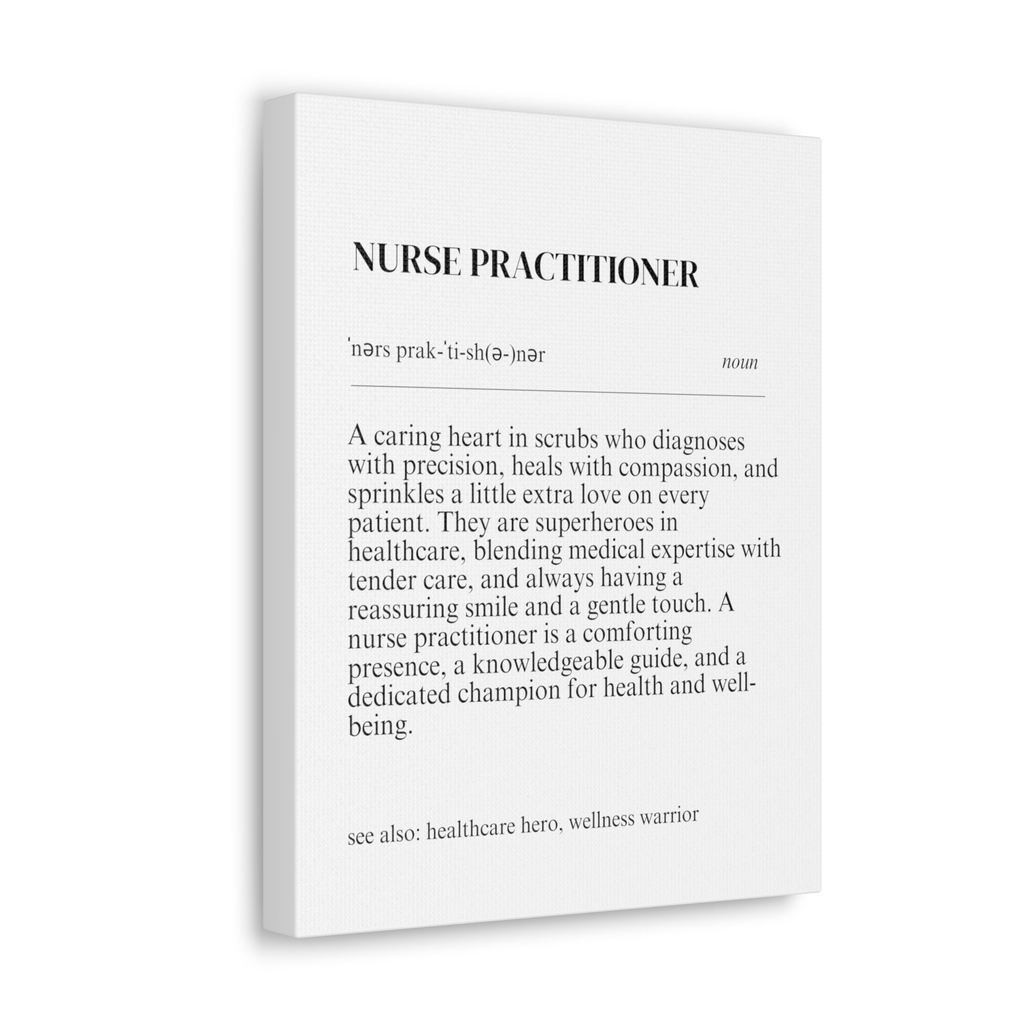 Nurse Practitioner Canvas, Gifts for Nurse Practitioners, Nurse ...