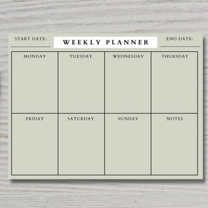 Weekly Planner Notepad, This Week's Planner Post-it Notes, 8 X 6 to Do ...