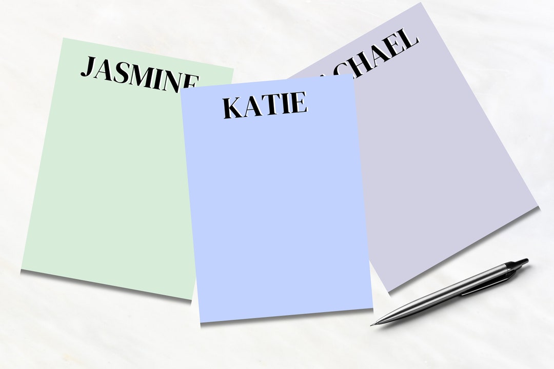 Personalized Post-it Notes, Custom Text Notepad, Customizable Name Book ...