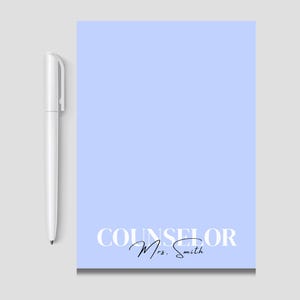 Personalized Counselor Post-it Notes, Custom Counselor Gifts, Back to ...