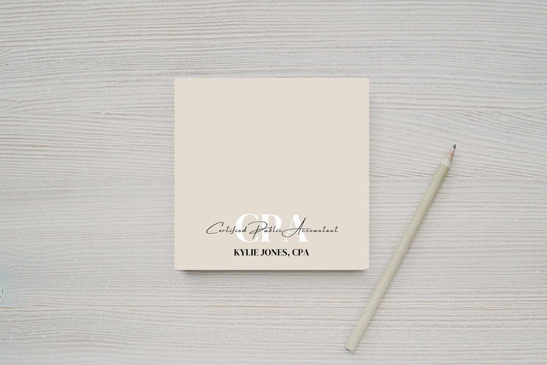 Personalized CPA Post-it Notes, Gifts for Cpas, Certified Public ...