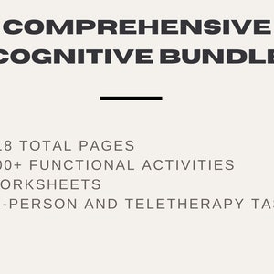 200+ Cognitive Activities for Adult Speech Therapy, Speech Language ...