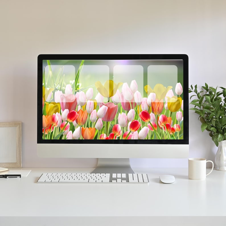 Bundle - Desktop Wallpapers and Organizers, Editable Seasonal ...