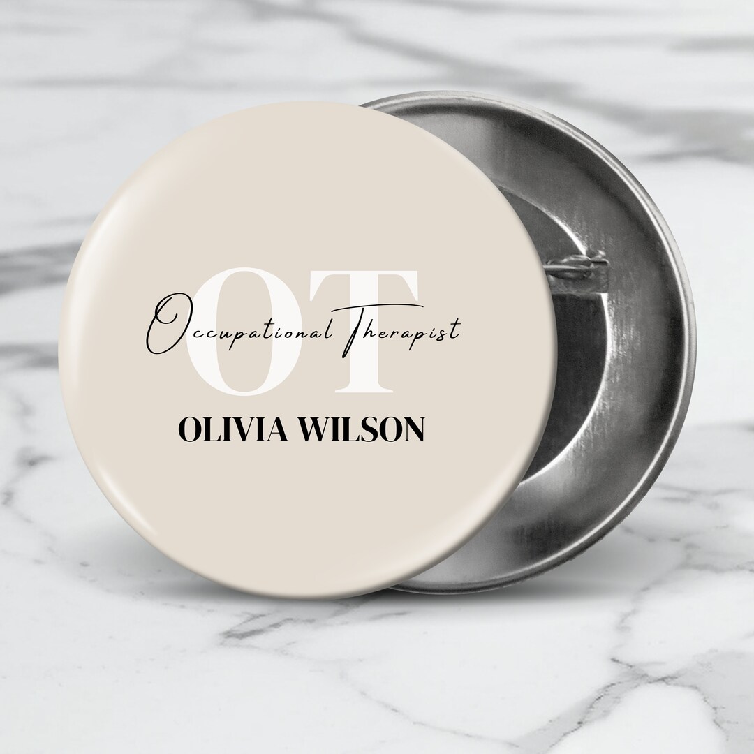 Personalized OT Pin, Occupational Therapy Gifts, OT Pin Buttons ...